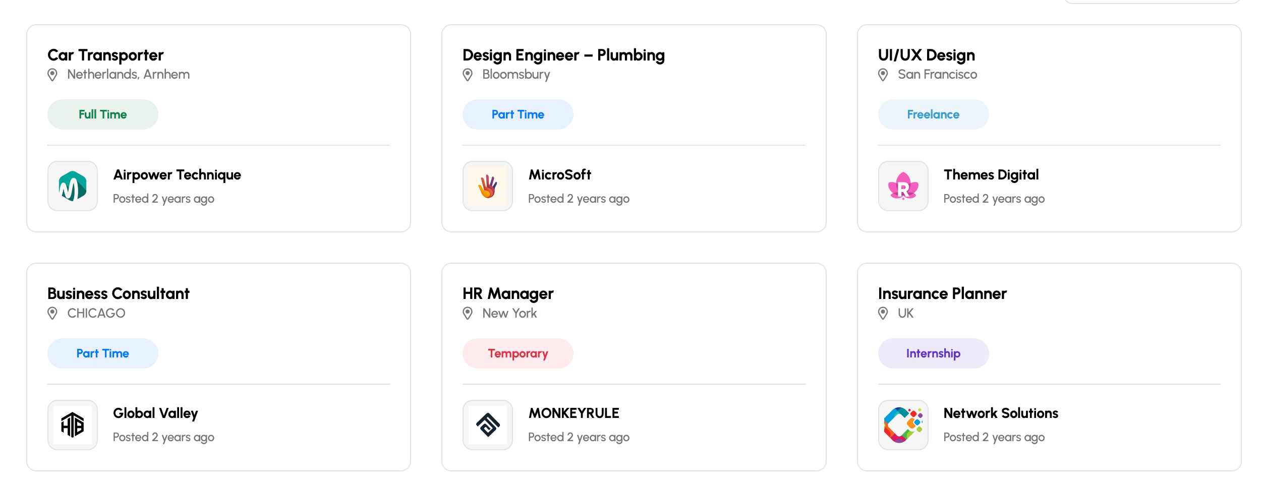 Job Listing layout - Wbcom Designs Docs