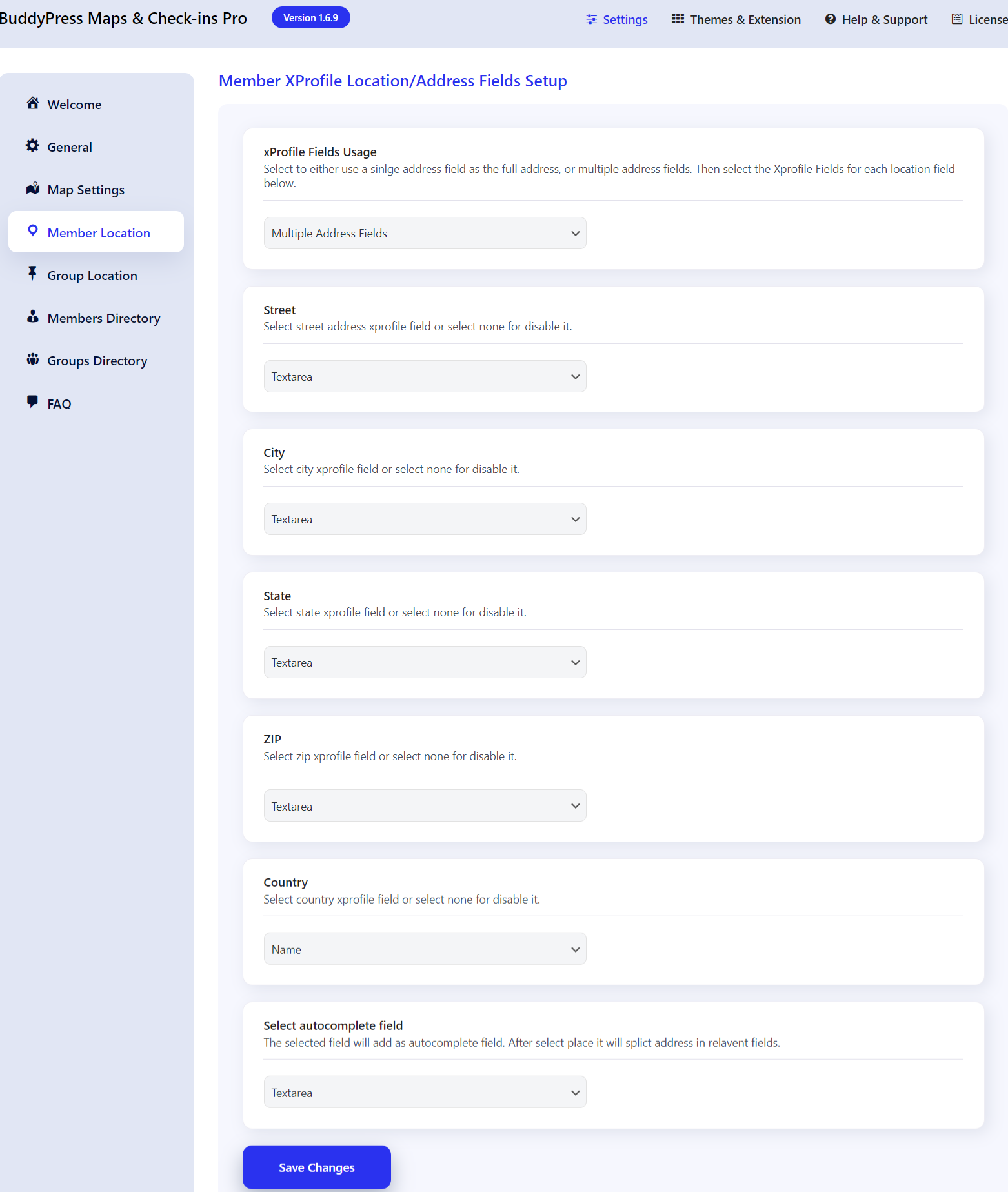 Create xprofile fields for member location - Wbcom Designs - Theme & Plugin Docs