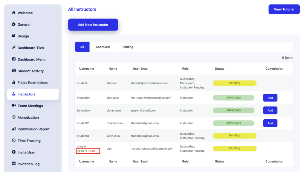 Instructor Role - Wbcom Designs - Theme & Plugin Docs