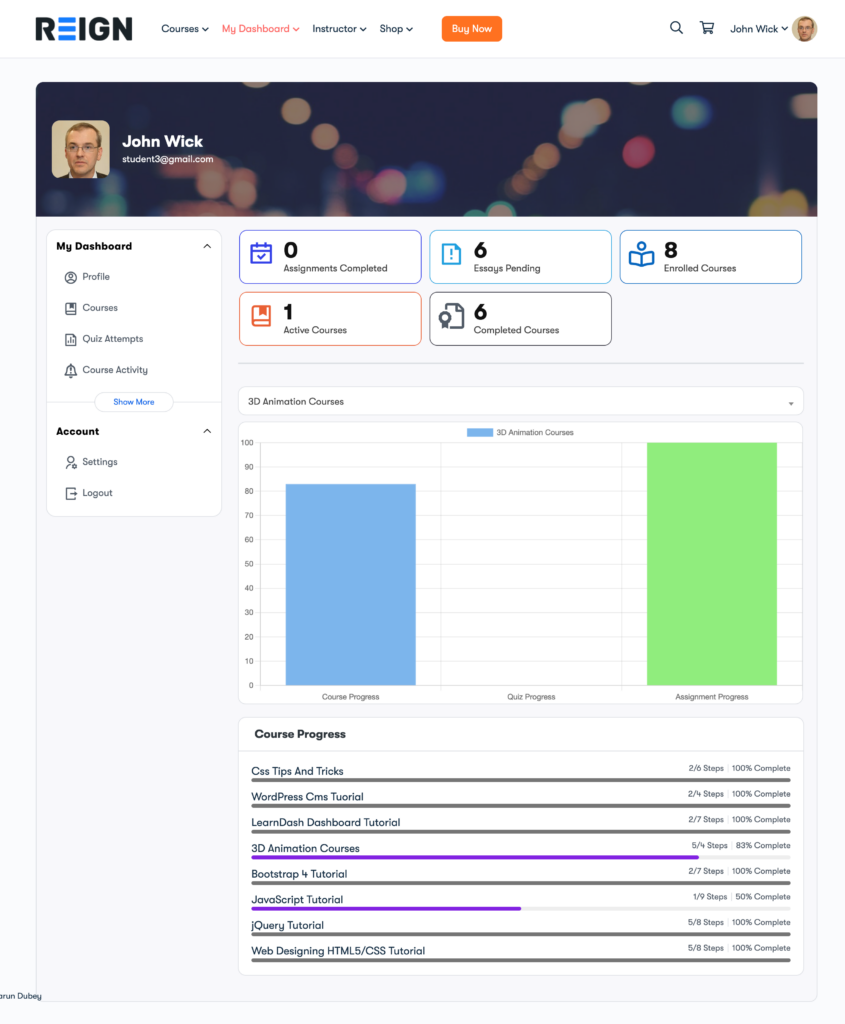 Student View - Wbcom Designs Docs