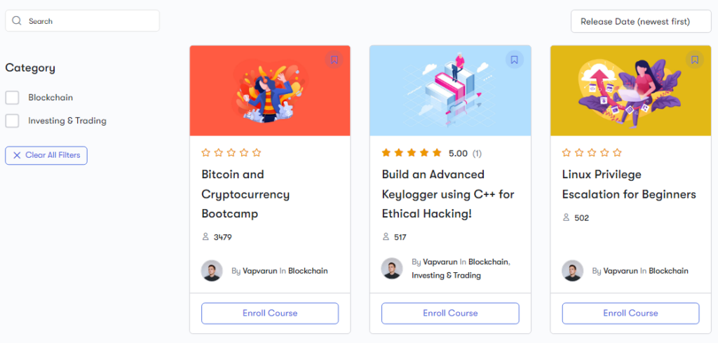 Course Listing Layout - Wbcom Designs Docs