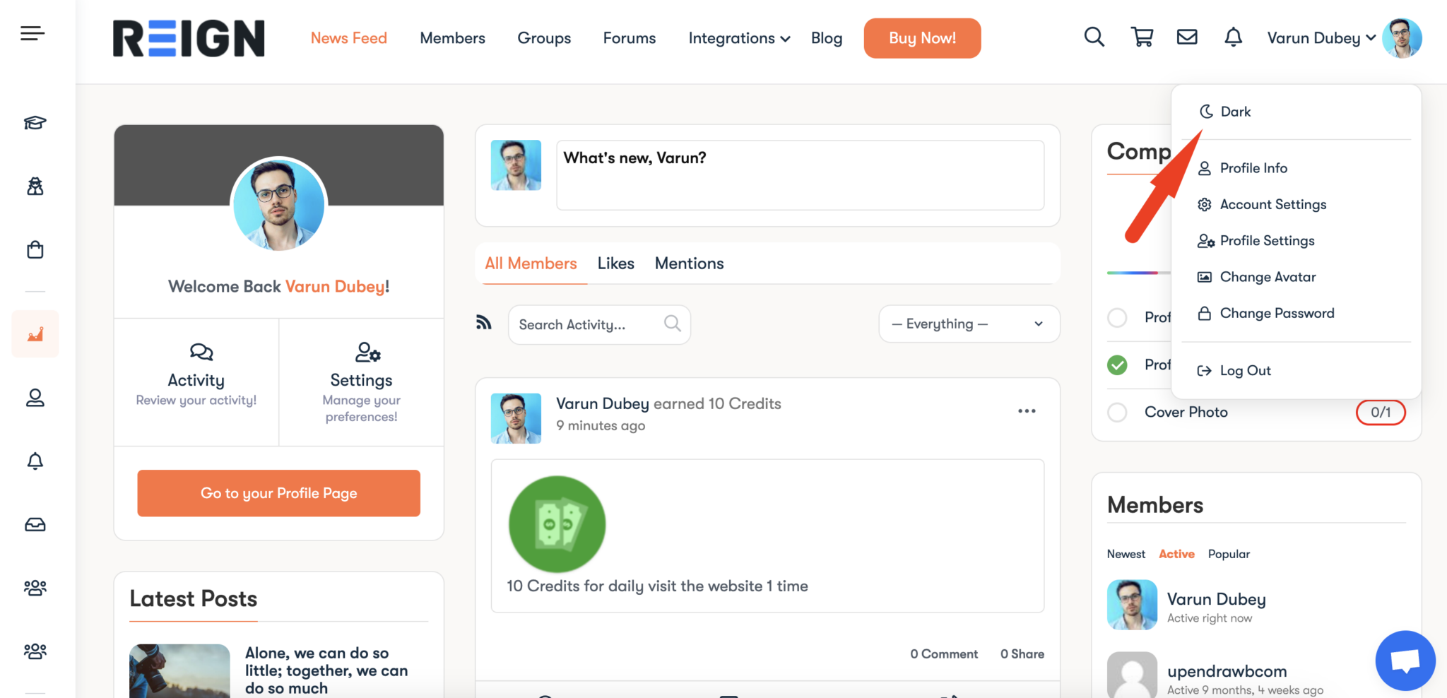 Dark Mode Options - Wbcom Designs - Theme & Plugin Docs