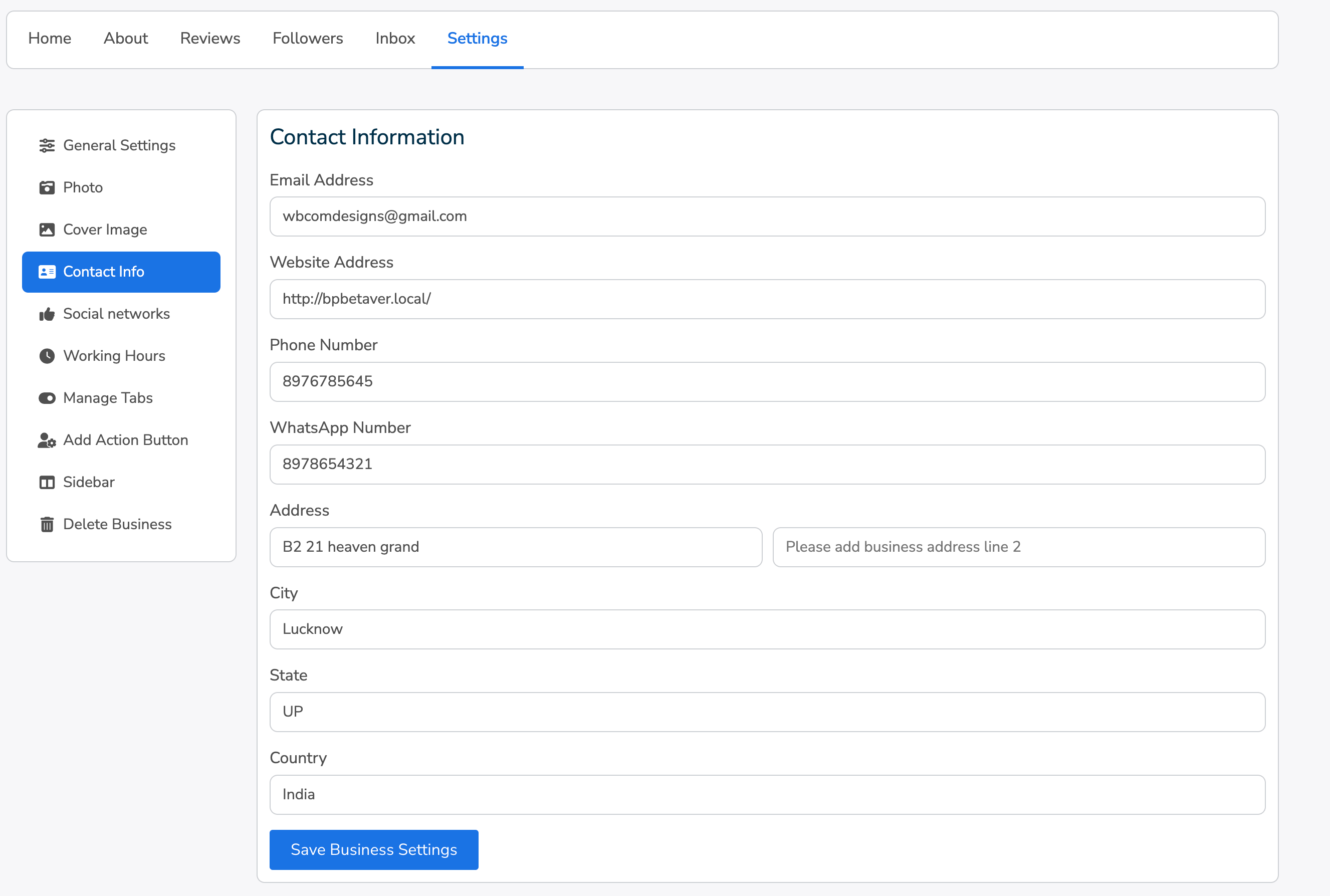 Settings - Wbcom Designs Docs