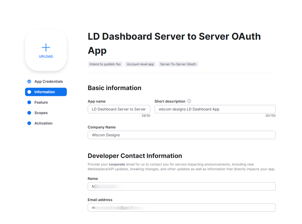 Setup Of Server To Server Oauth App Wbcom Designs Theme And Plugin Docs