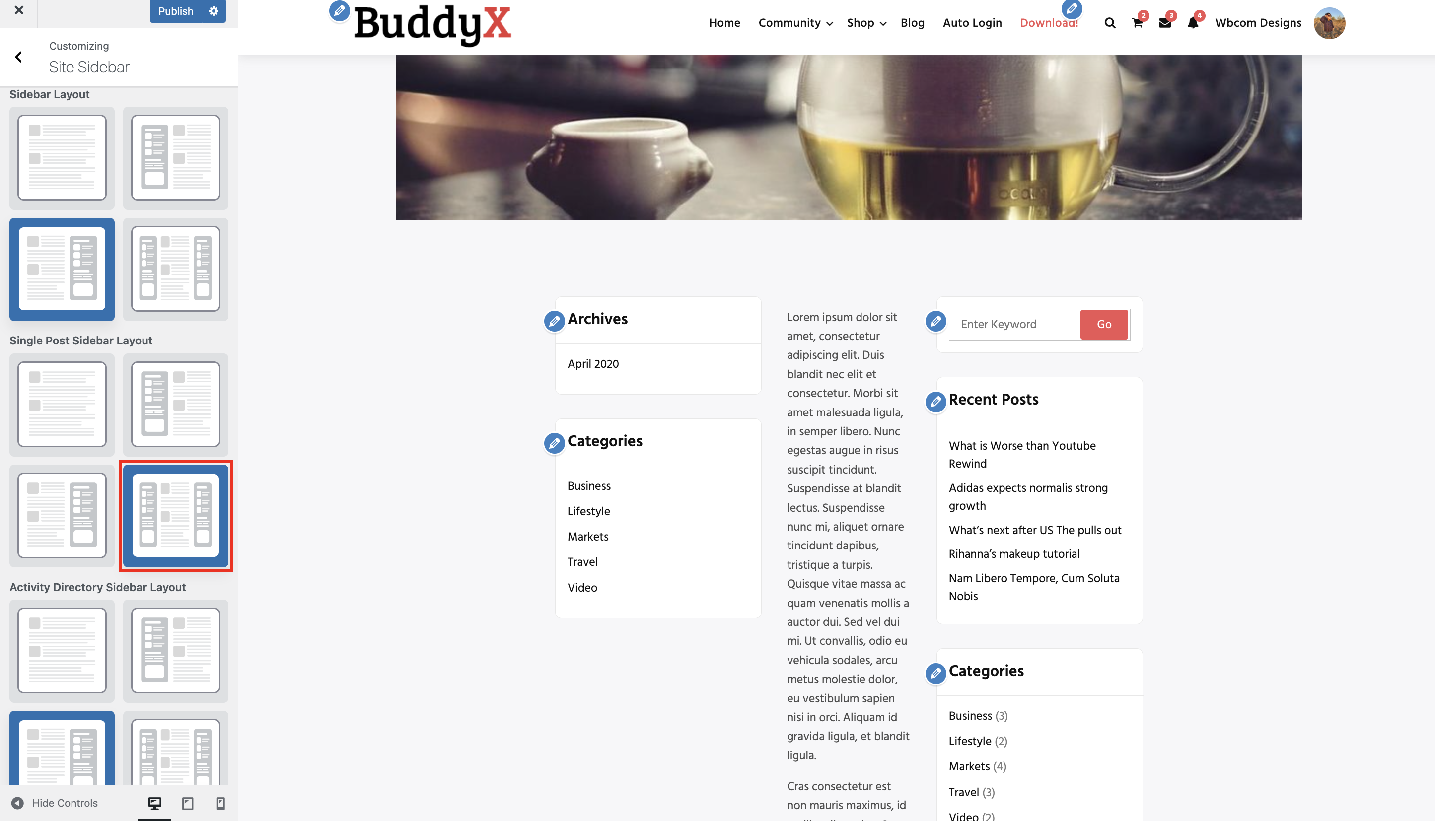 Site Sidebar - Wbcom Designs Docs