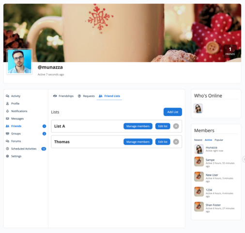 How does the friend list feature works? - Wbcom Designs - Theme & Plugin Docs
