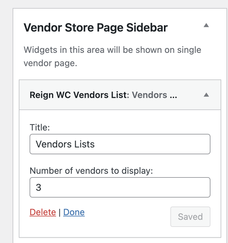 Vendor List Widget - Wbcom Designs - Theme & Plugin Docs