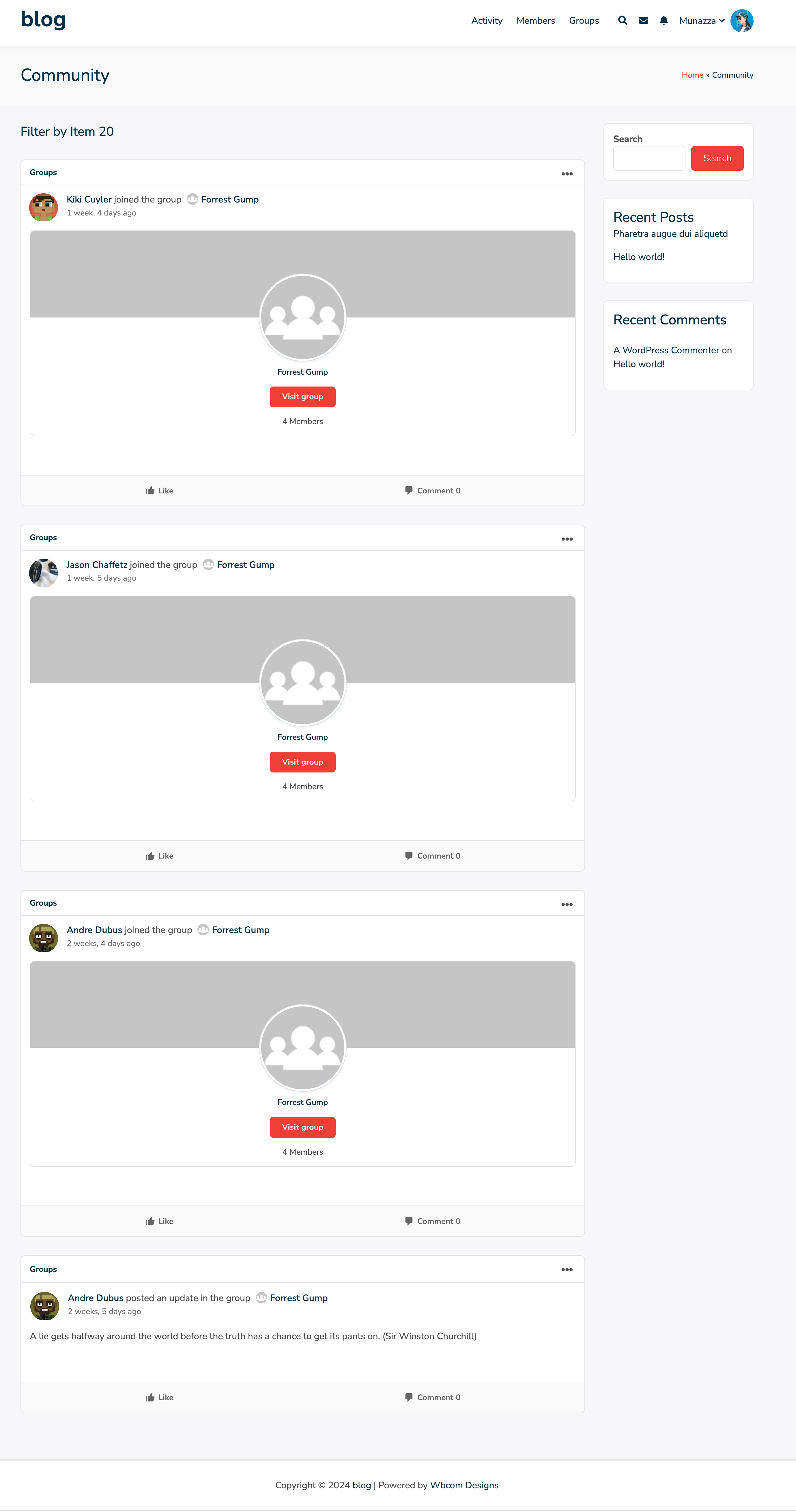 Parameters for Activity Listing - Shortcodes For BuddyPress - Wbcom Designs Docs
