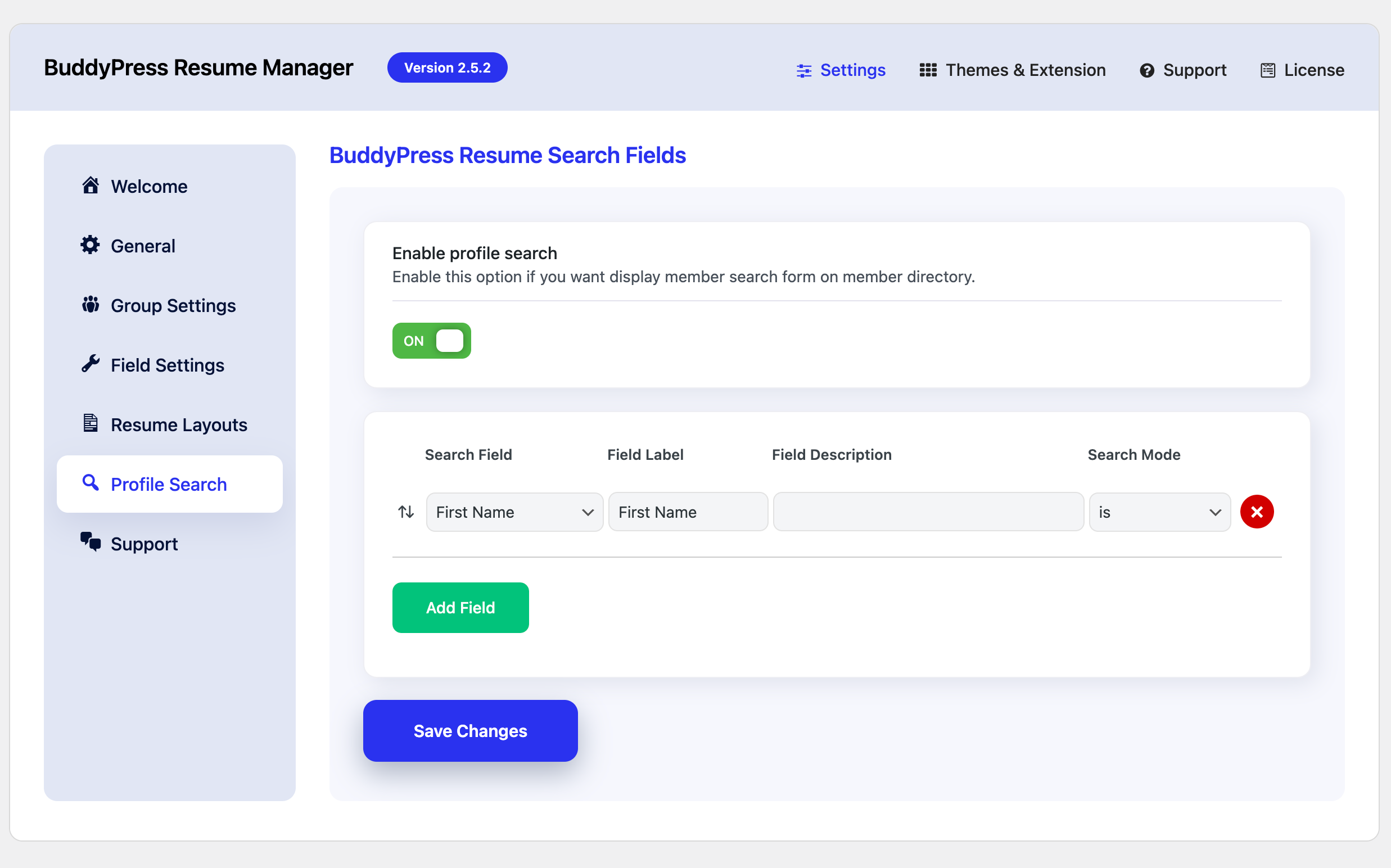 Profile Search Field - BuddyPress Resume Manager - Wbcom Designs Docs