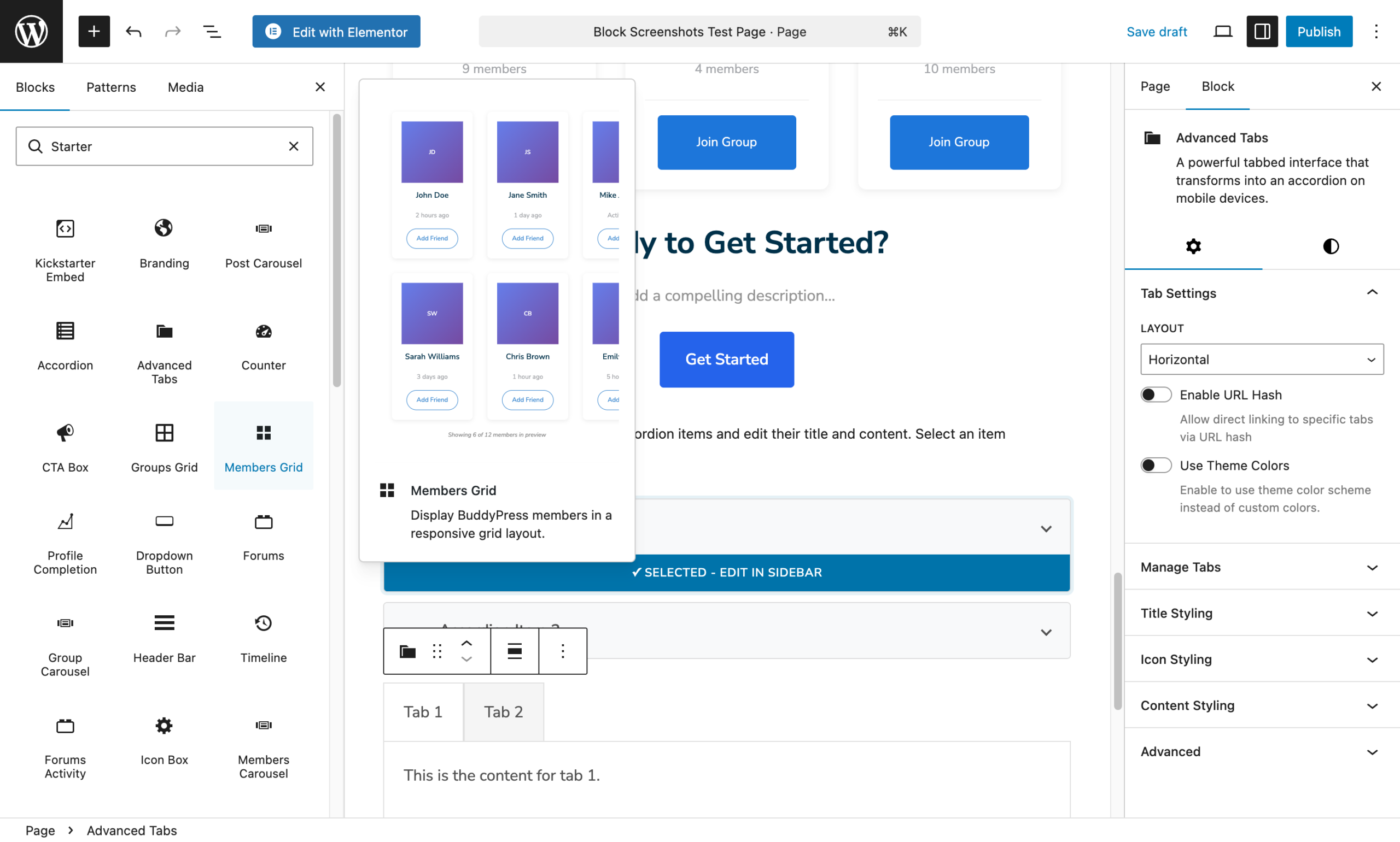 Content Blocks - Wbcom Designs Docs